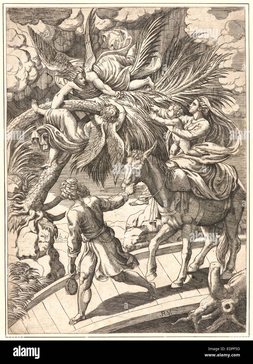 Anonymous after Raphael (Italian, 1483 - 1520). The Flight into Egypt ...