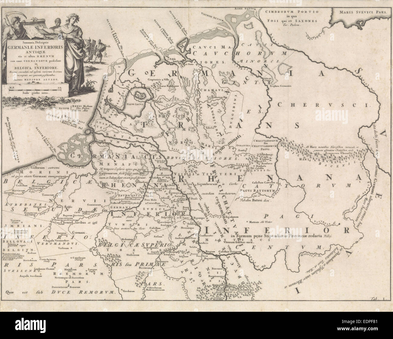 Historical map of the Netherlands at the time of the Frisians, Franks ...