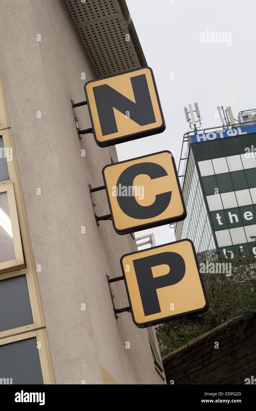 NCP sign in Cardiff Stock Photo - Alamy