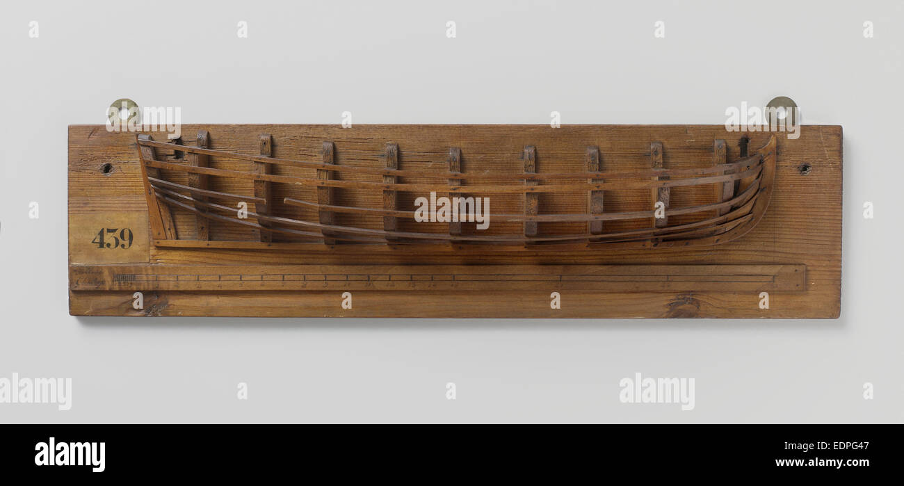 Half Model of a boat, Anonymous, c. 1780 - c. 1820 Stock Photo - Alamy