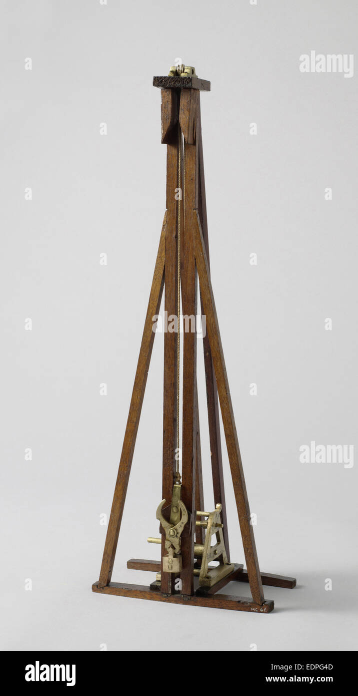 Model of a pile driver, Anonymous, c. 1819 Stock Photo - Alamy