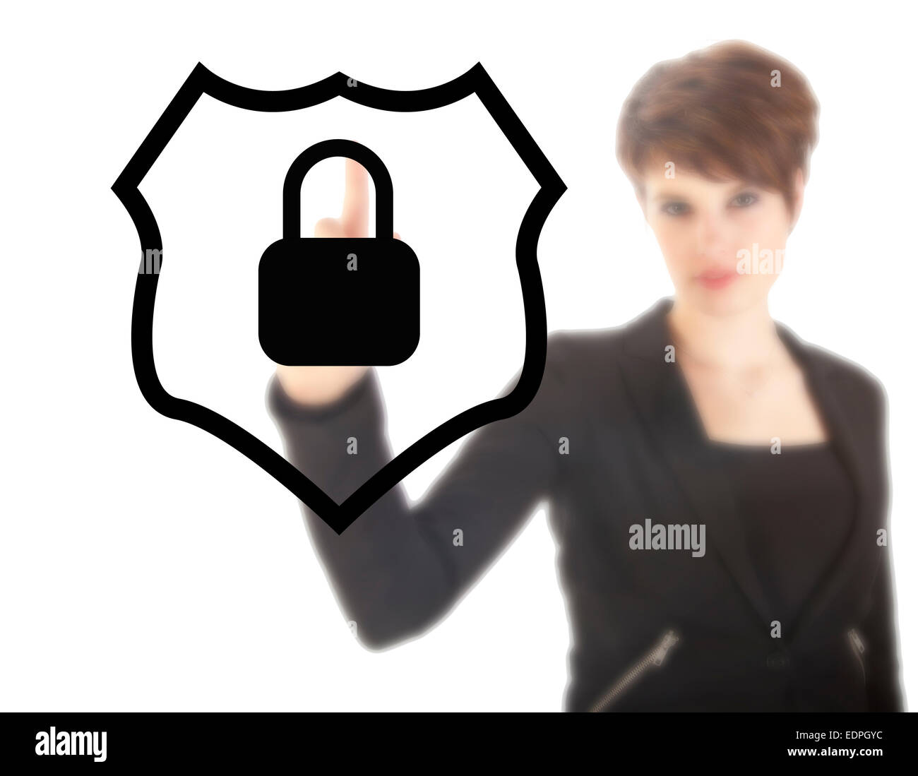 Woman shielding her face hi-res stock photography and images - Alamy