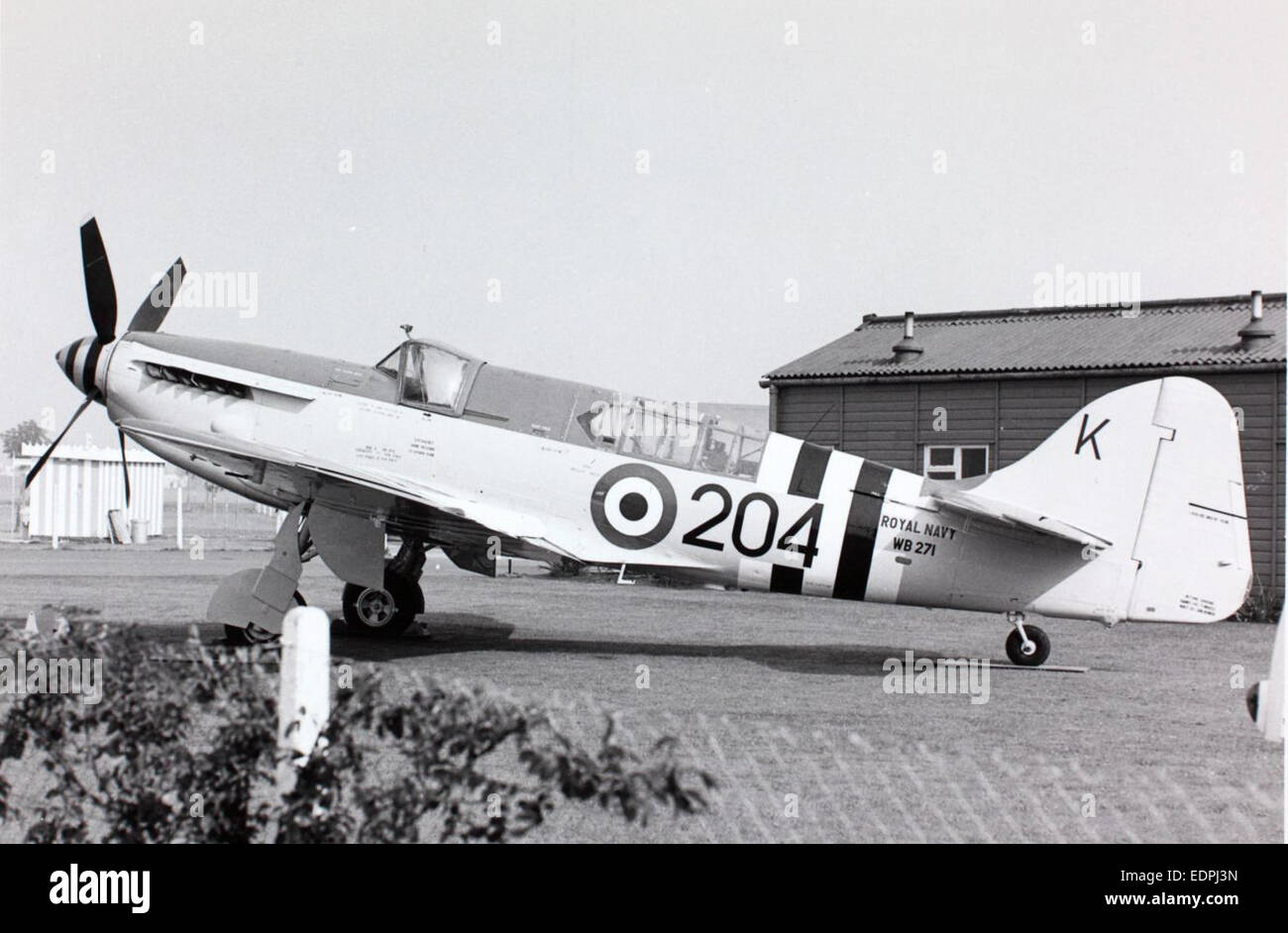 This image shows the Fairey Firefly, a British carrier-based fighter ...