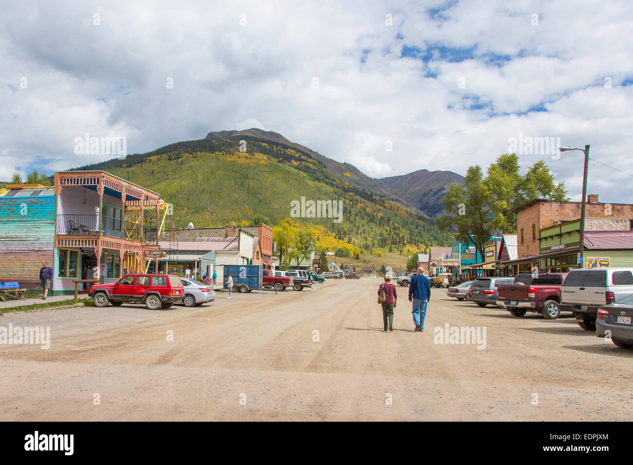 Historic old town of Silverton in The San Juan Mountains of Colorado ...