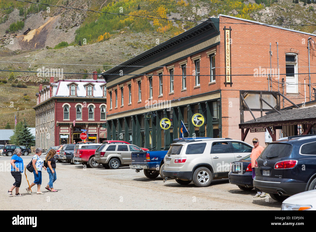 Historic old town of Silverton in The San Juan Mountains of Colorado ...