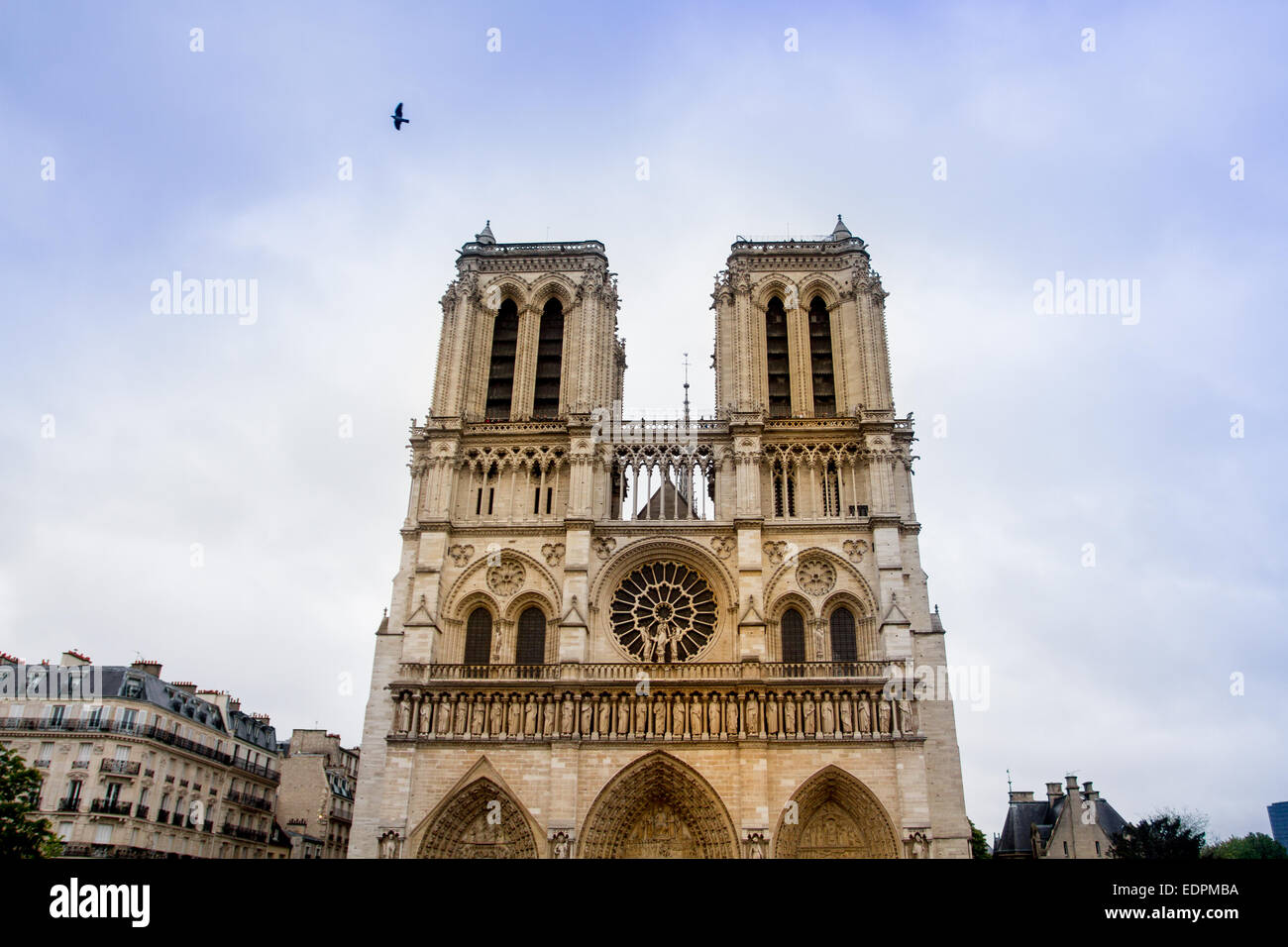 Bell towers notre dame cathedral paris hi-res stock photography and ...