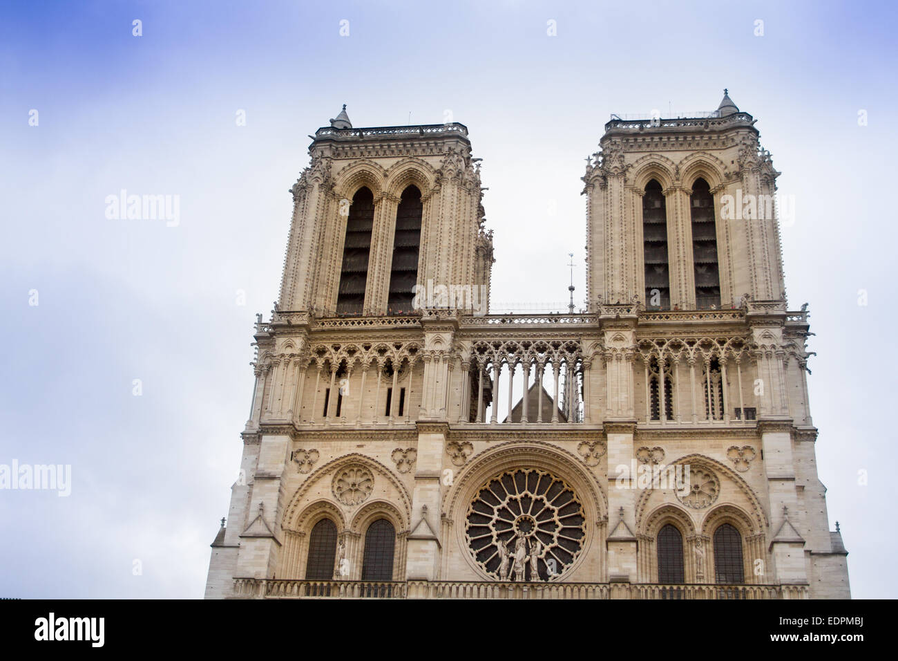 Bell towers notre dame cathedral paris hi-res stock photography and images - Alamy