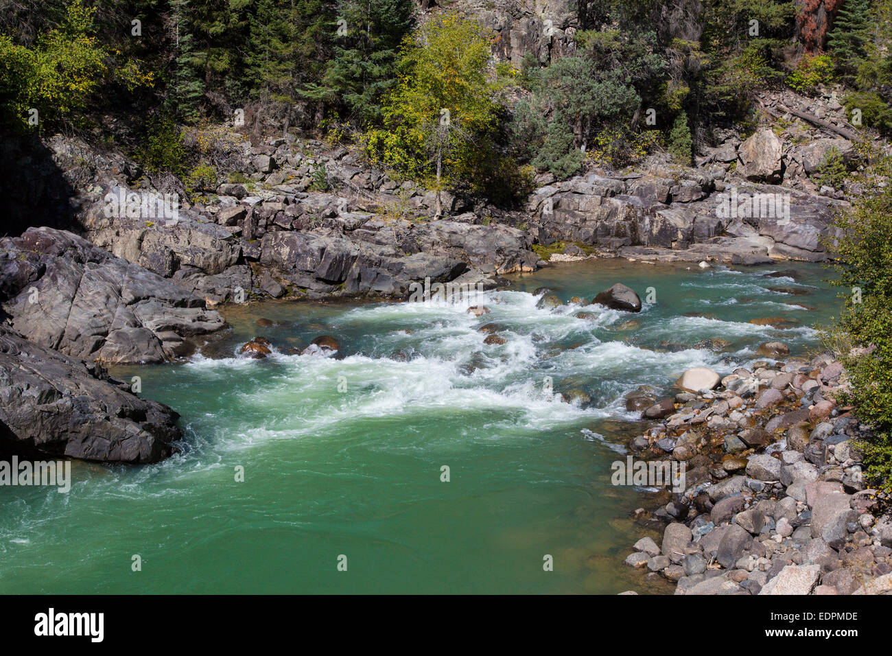 Animas River on the Historic Durango & Silverton Narrow Gauge Railroad ...