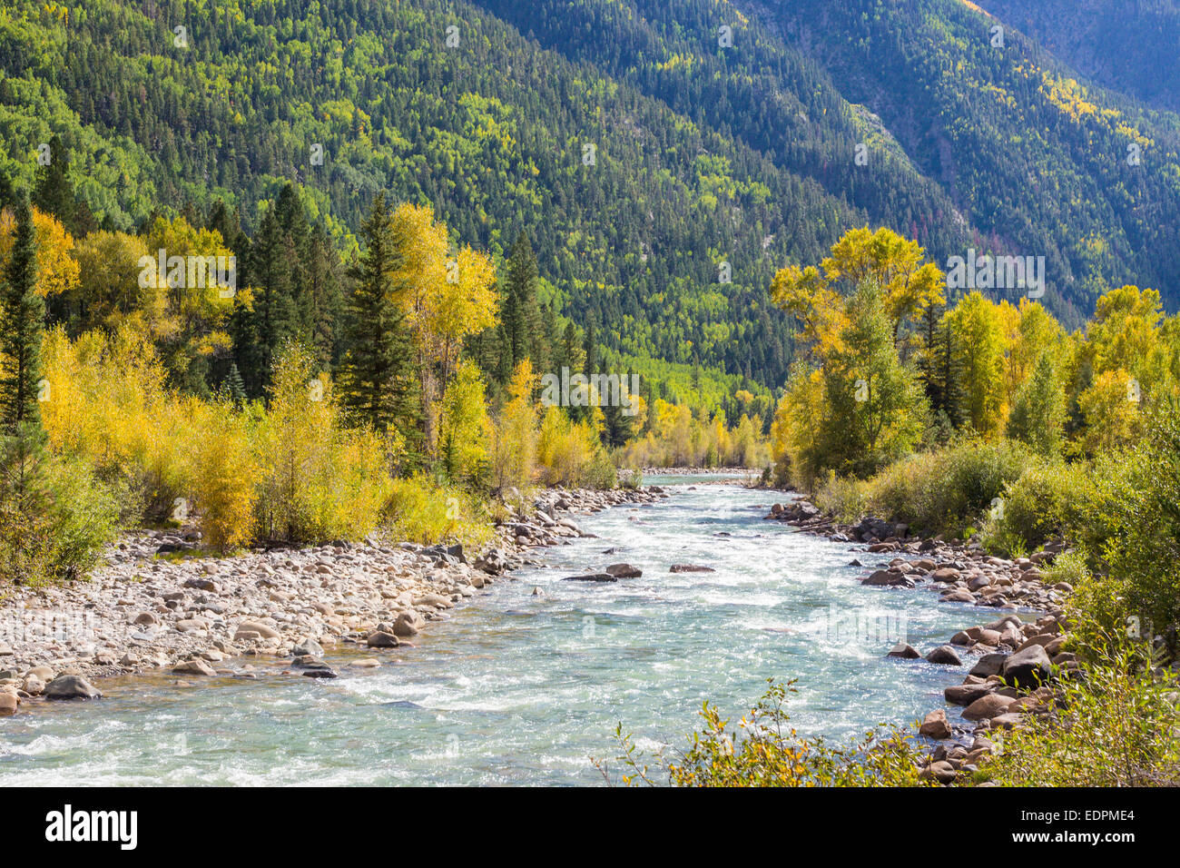 Animas River on the Historic Durango & Silverton Narrow Gauge Railroad ...
