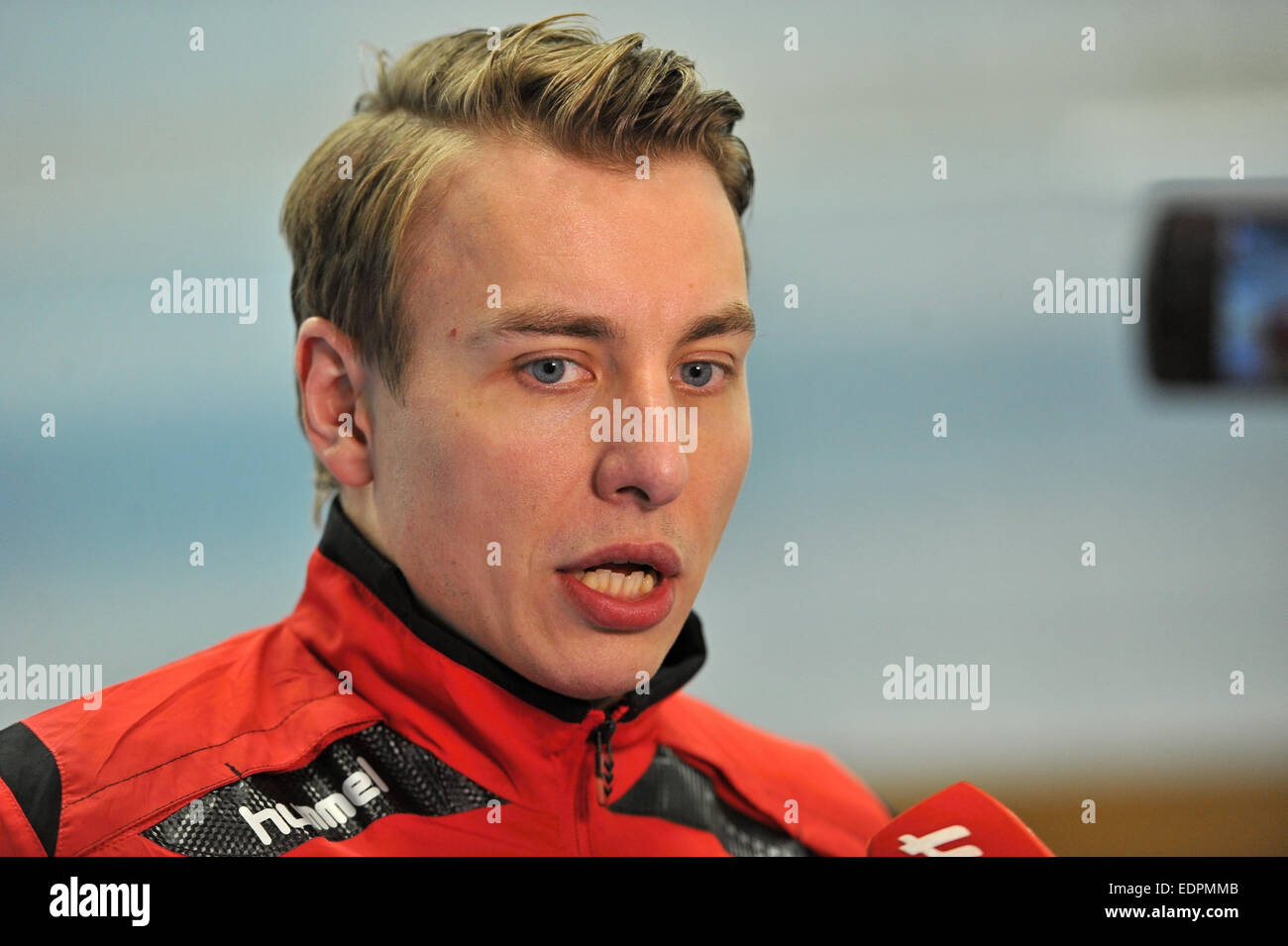 Czech handball player Filip Jicha trains together with Czech national ...