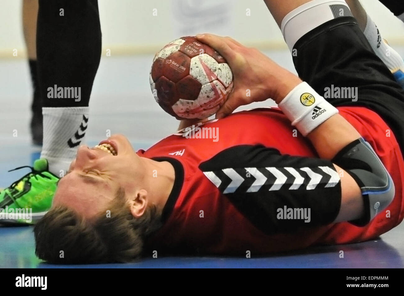 Czech handball player Filip Jicha trains together with Czech national ...