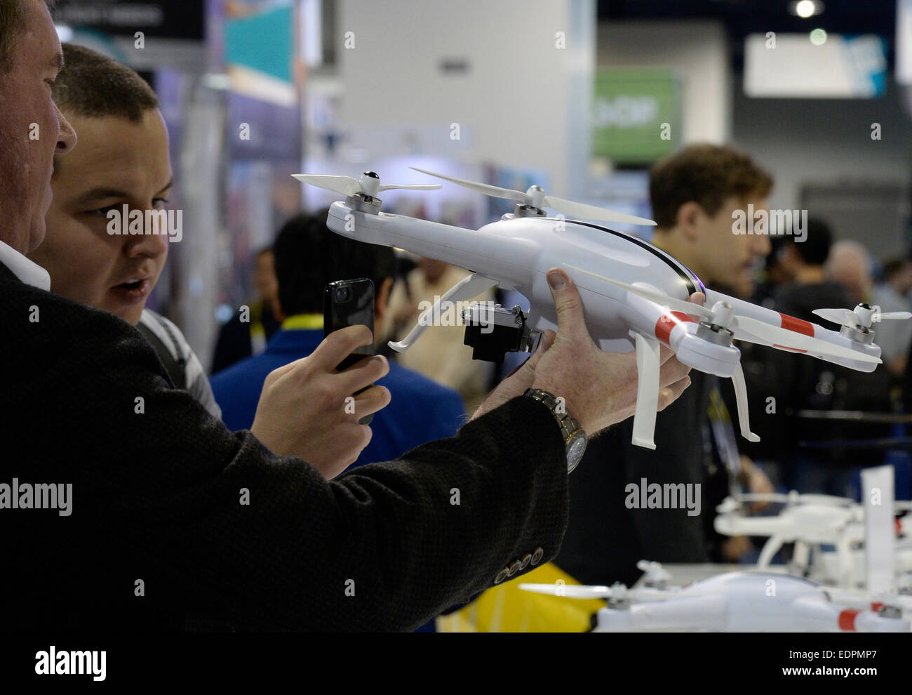 Jan 7, 2015. Las Vegas NV-USA. AEE shows their newest drones, during ...