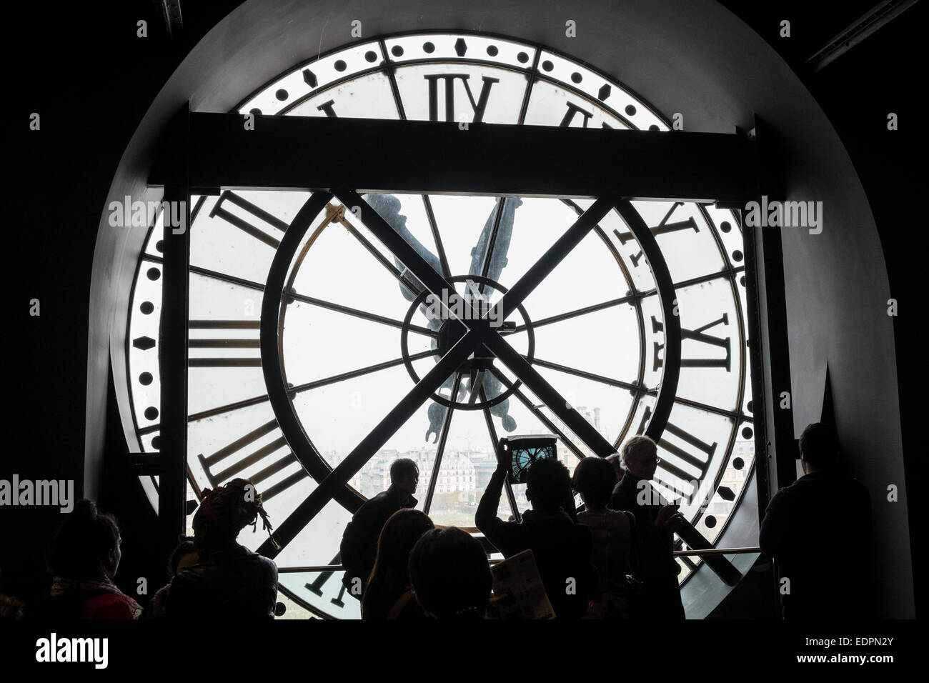 Huge clock at museum musee dorsay a museum in paris hi-res stock ...