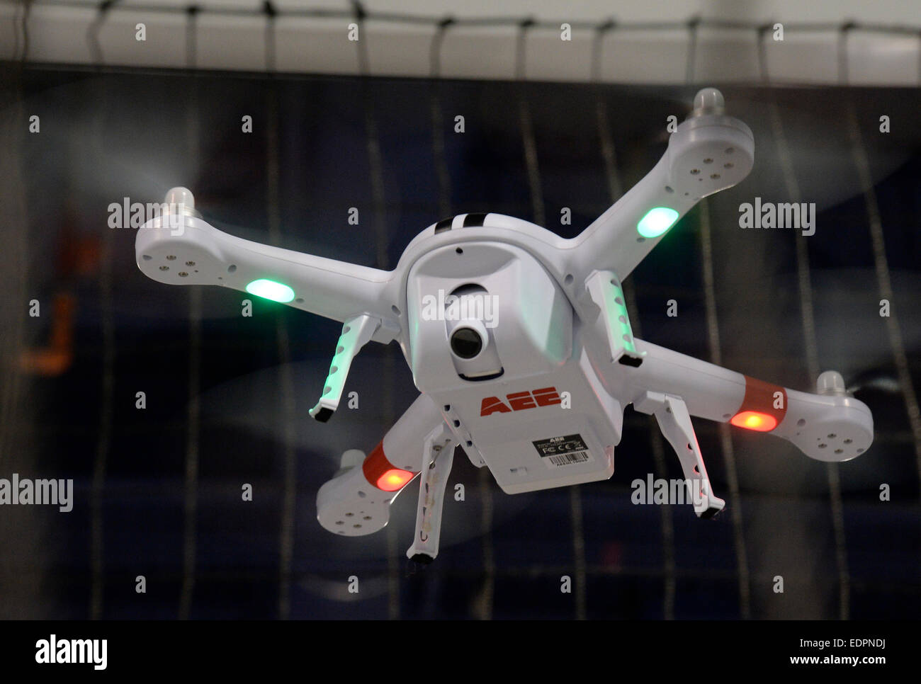 Jan 7, 2015. Las Vegas NV-USA. AEE shows their newest drones, during ...