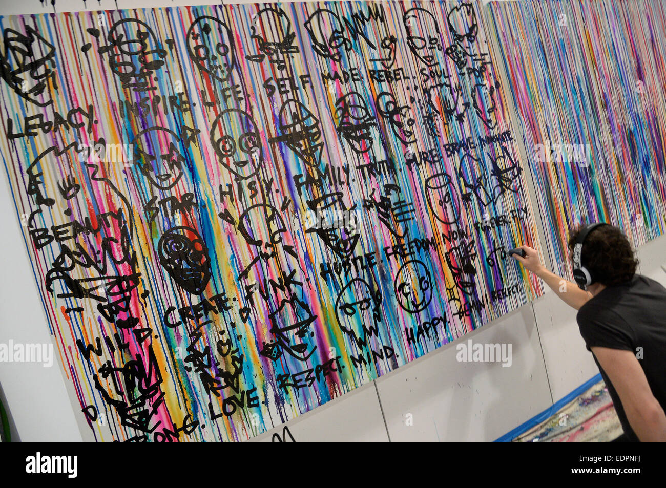 Jan 7, 2015. Las Vegas NV-USA. Artis Gregory Siff shows his work during ...