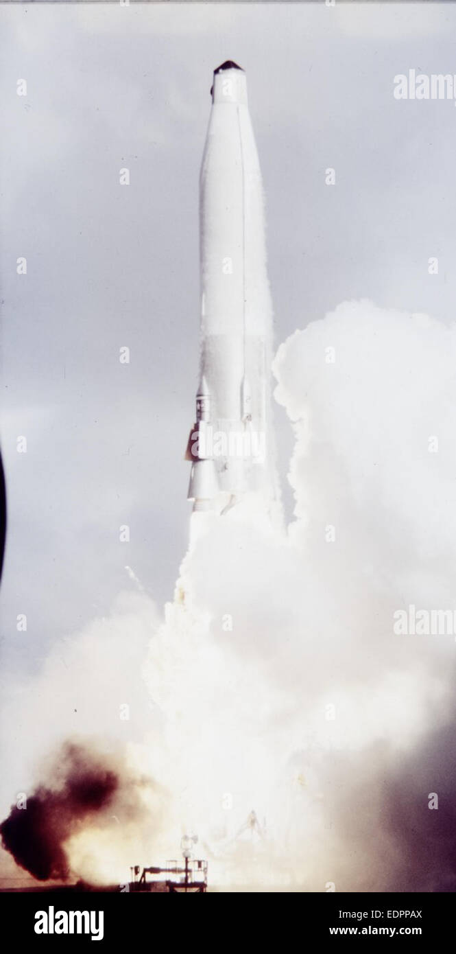 This image captures the launch of Atlas 6D, a significant moment in the ...