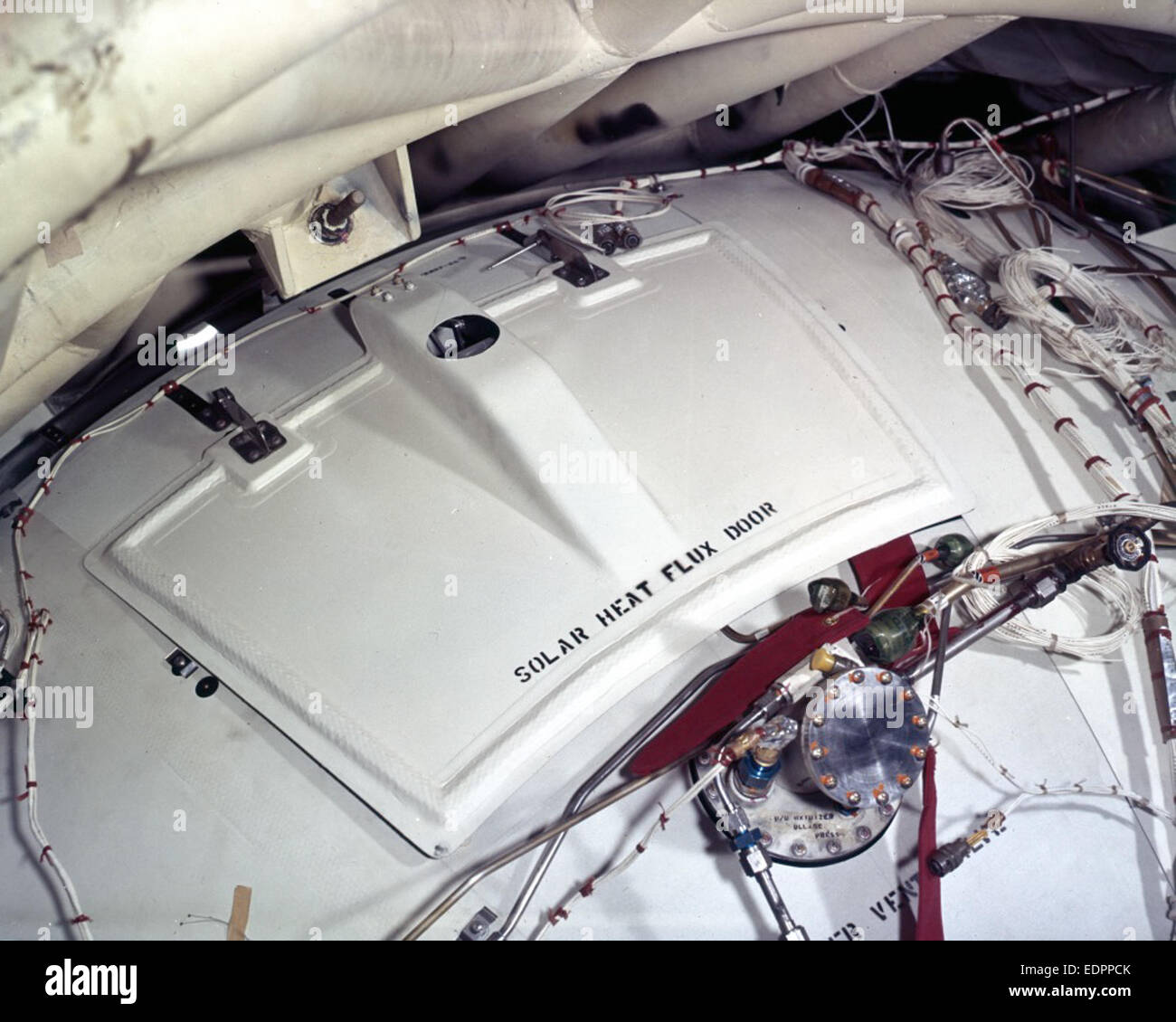 A close-up image of the solar heat flux door from an Atlas missile ...