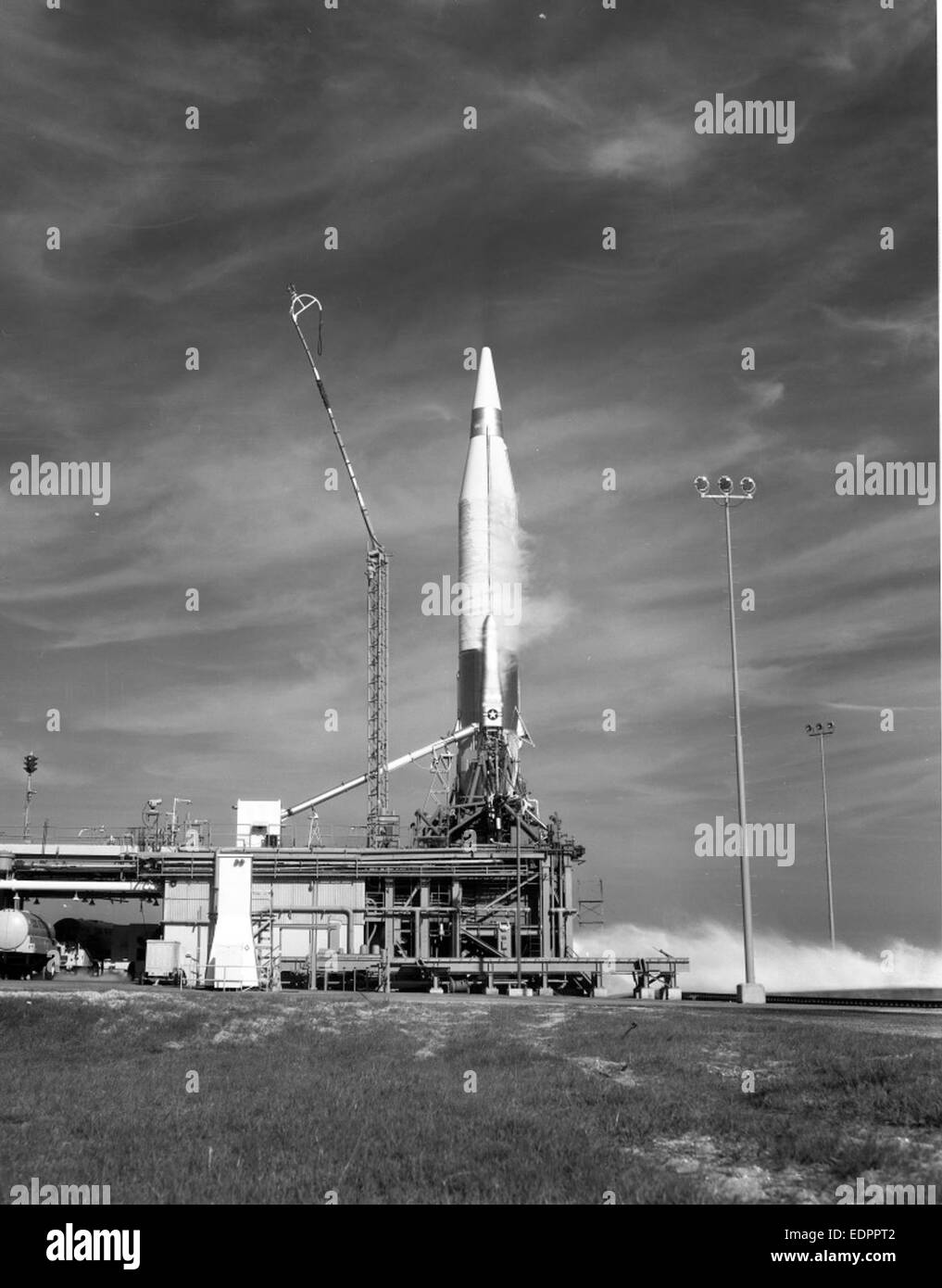 This image depicts the launch of an SM-65D Atlas intercontinental ...