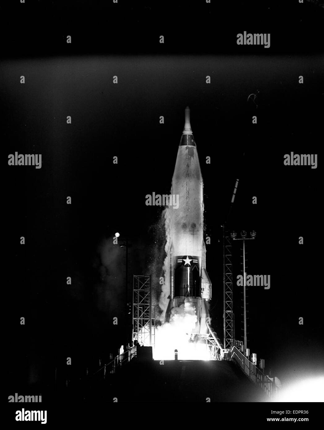 This image captures the Atlas ICBM launch from Pad 11 on June 22, 1961 ...