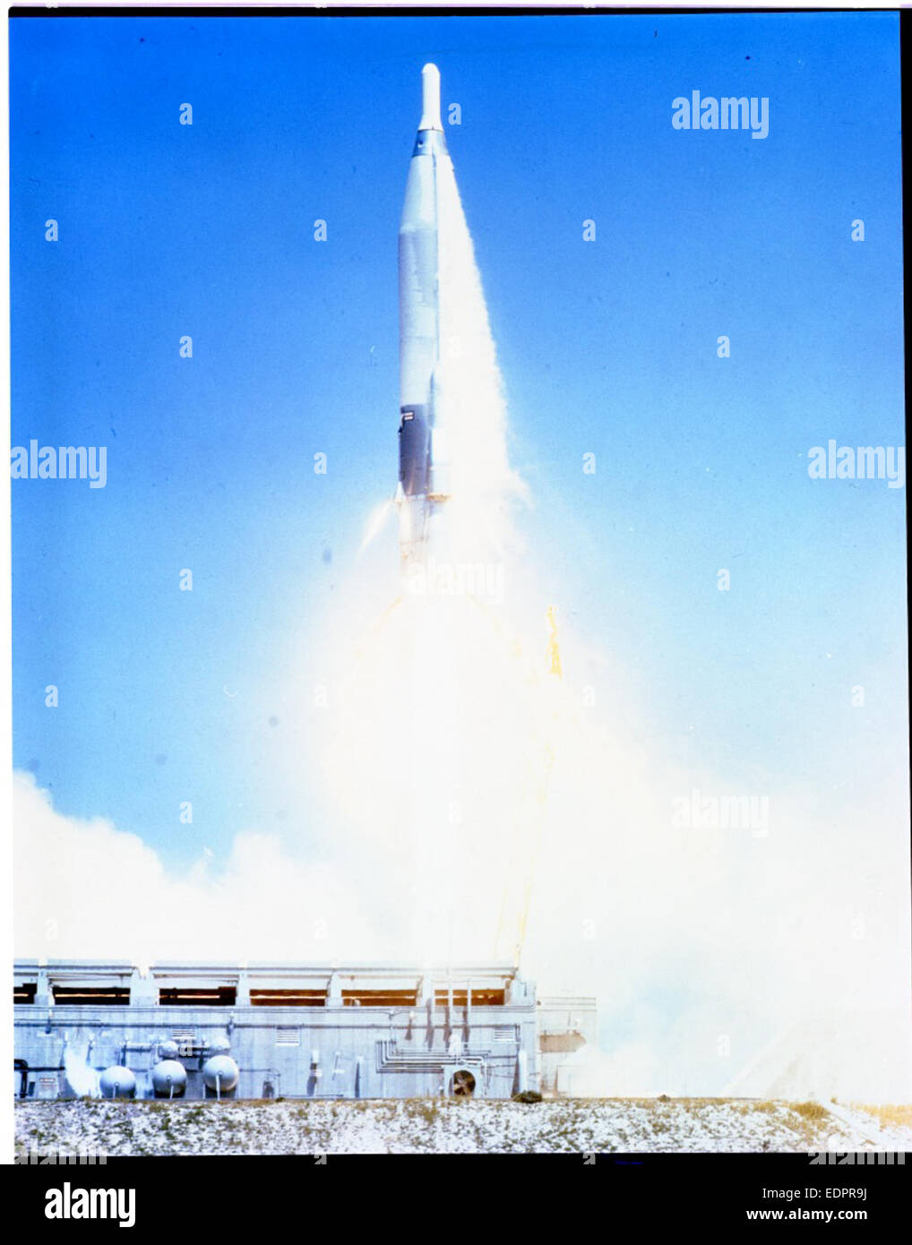 The USAF photo showcases the launch of an Atlas Intercontinental ...
