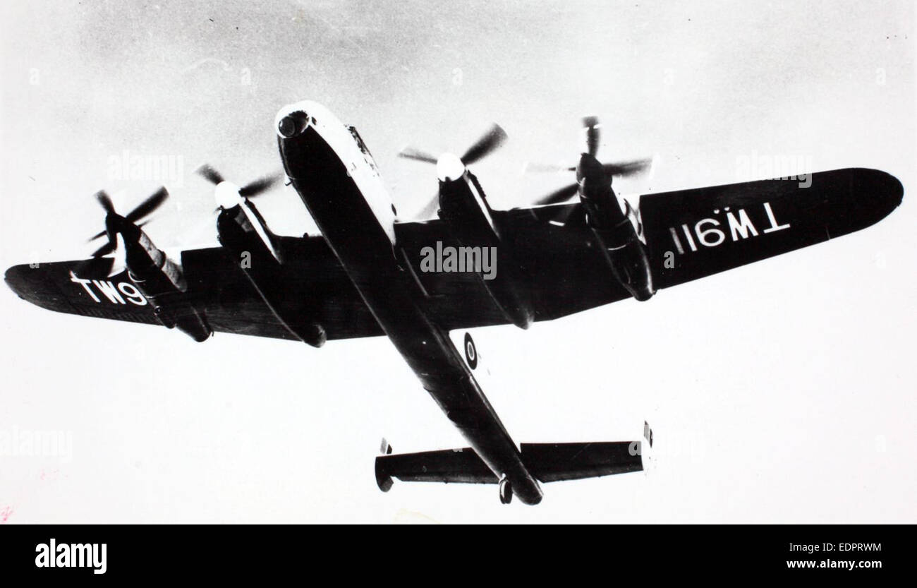 A photograph of the Avro Lancaster, a British World War II bomber used ...