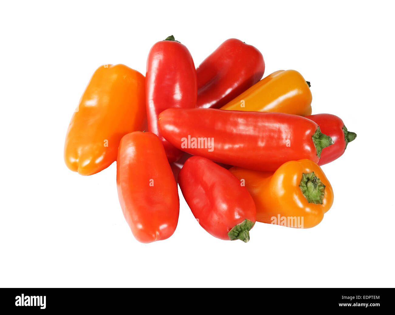 Small red yellow peppers Cut Out Stock Images & Pictures - Alamy
