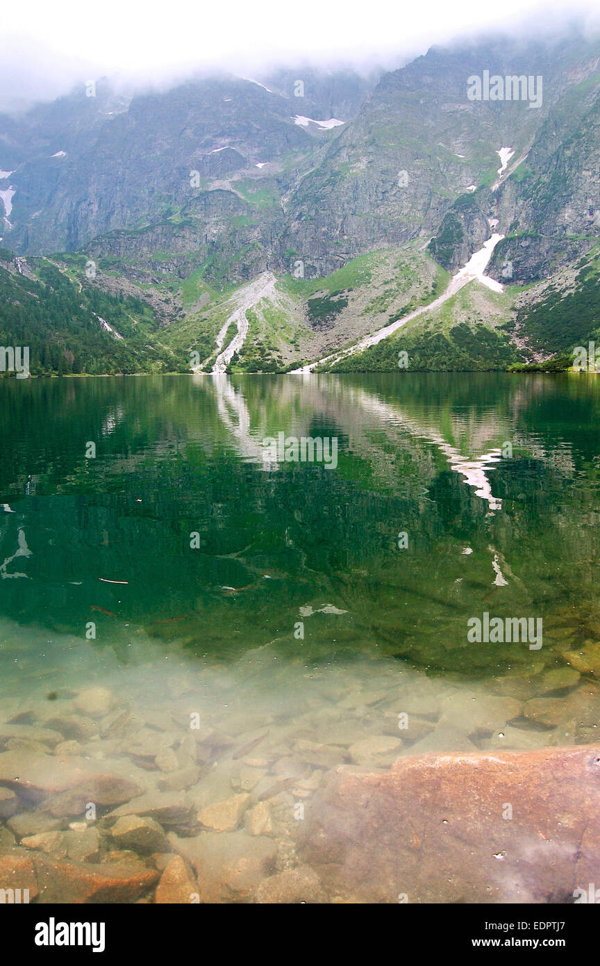 Beautiful clear water in a mountain lake Stock Photo - Alamy