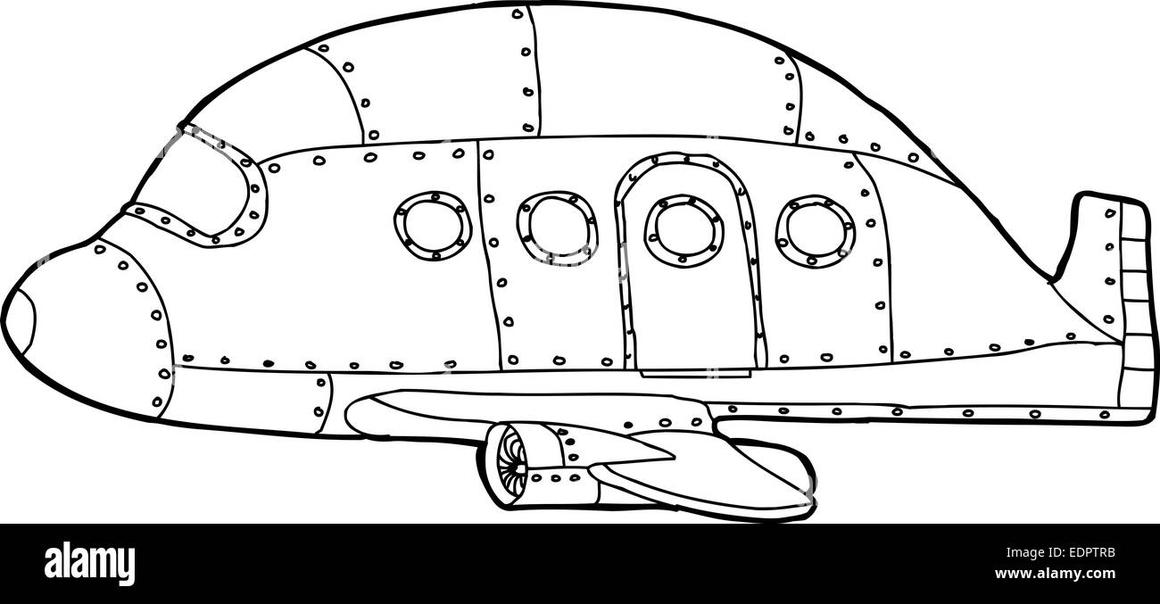 Cartoon airplane background Black and White Stock Photos & Images - Alamy