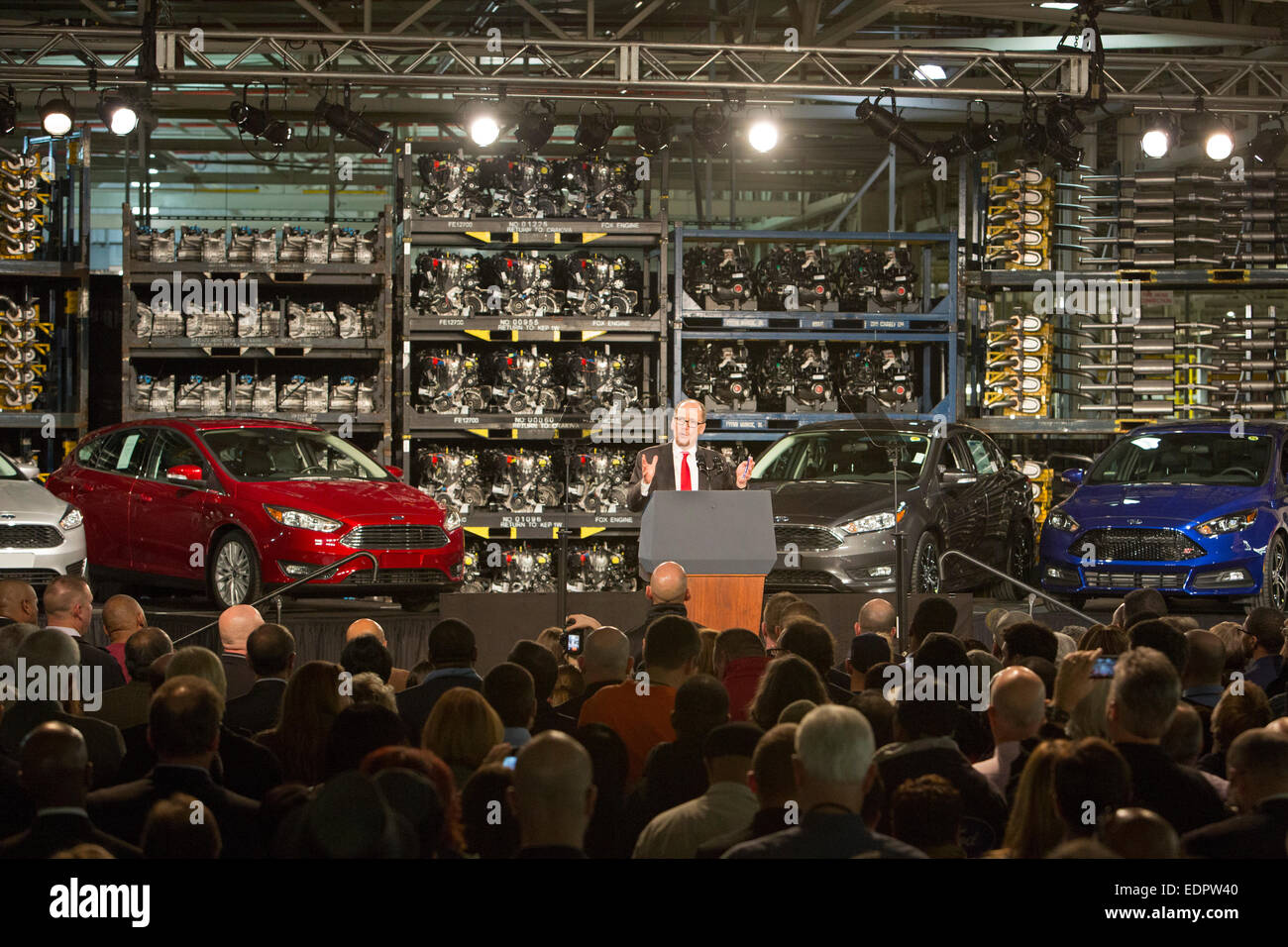 Wayne, Michigan - U.S. Secretary of Labor Thomas Perez speaks at Ford's ...