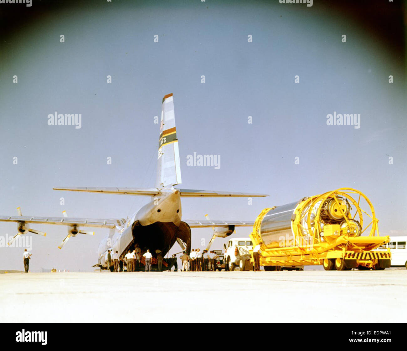 This image showcases a Centaur air transport operation during a missile ...