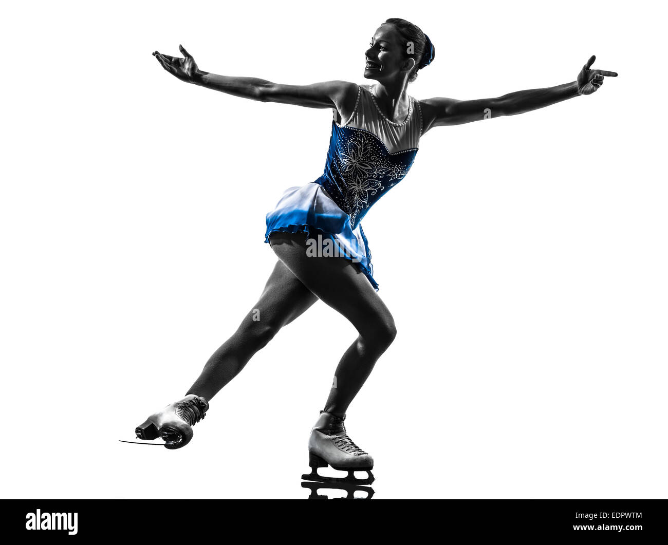 Woman ice skating shadow hi-res stock photography and images - Alamy