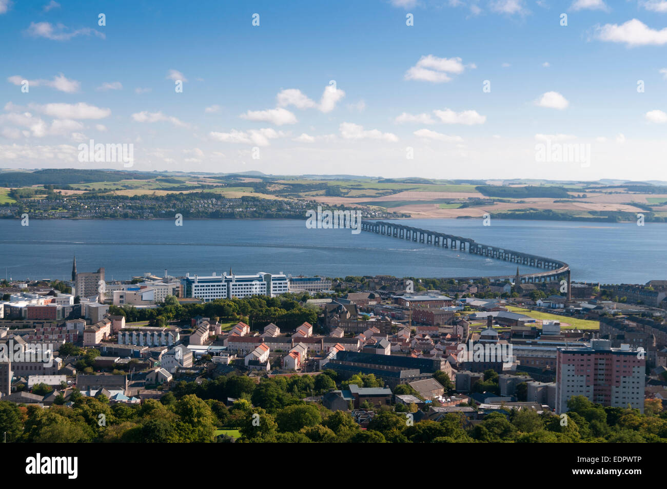 city view vista tay estuary high rise flats dundee angus Stock Photo ...