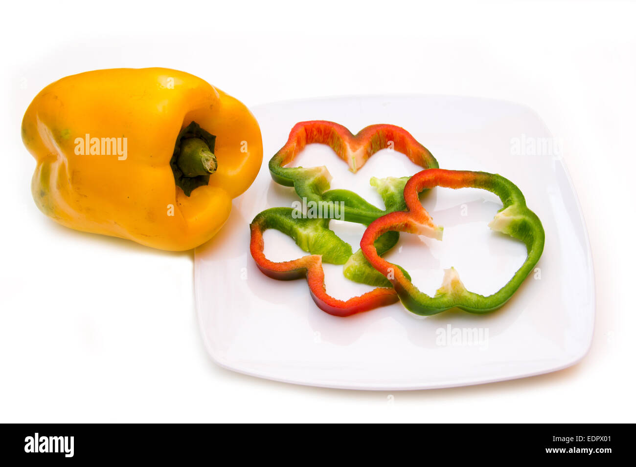 Cooking slices pepper on Cut Out Stock Images & Pictures - Alamy