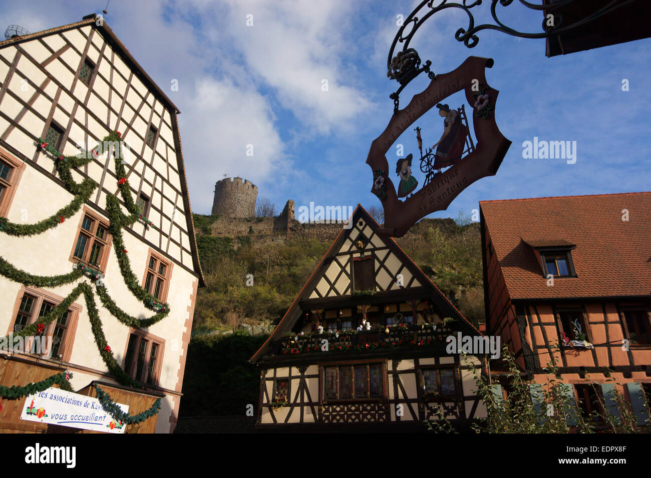 Town Kaysersberg, Alsace, France Stock Photo - Alamy
