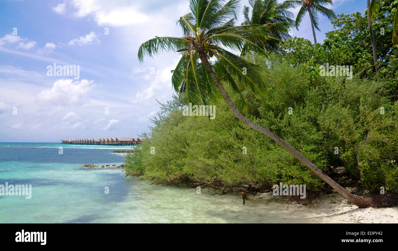 North Male Atoll - Beach view at Ocean villas Stock Photo - Alamy