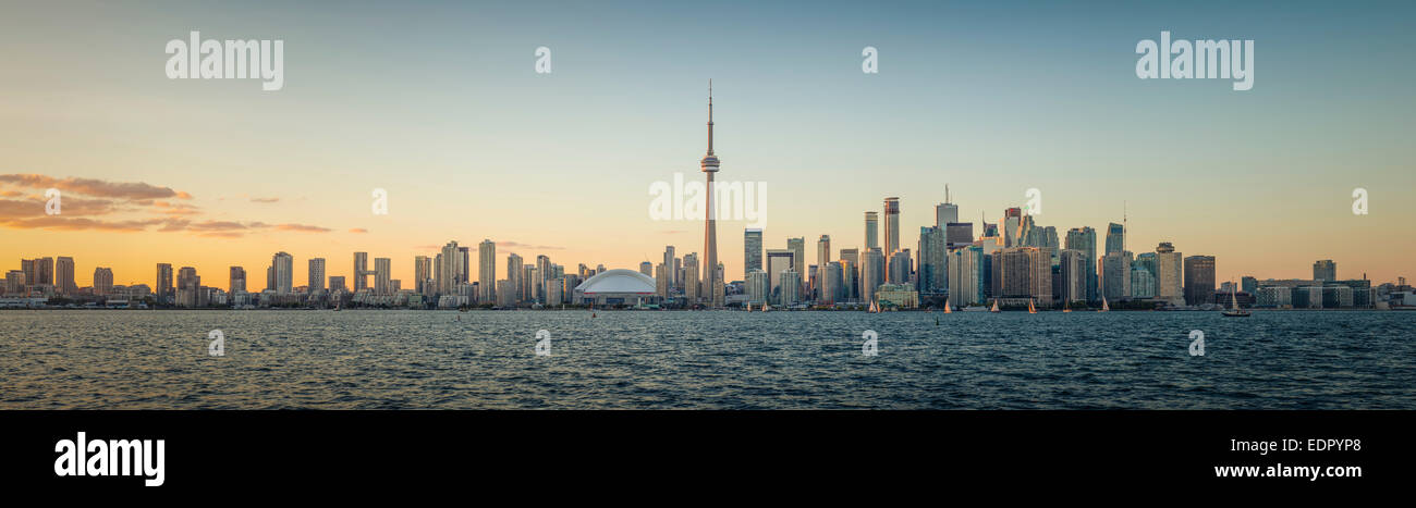 Toronto panorama at sunset viewed from Centre Island Stock Photo - Alamy