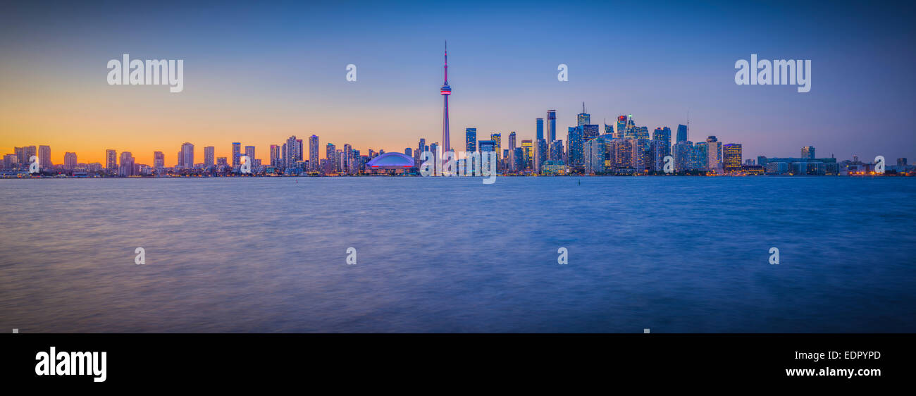 Toronto skyline panorama at dusk Stock Photo - Alamy