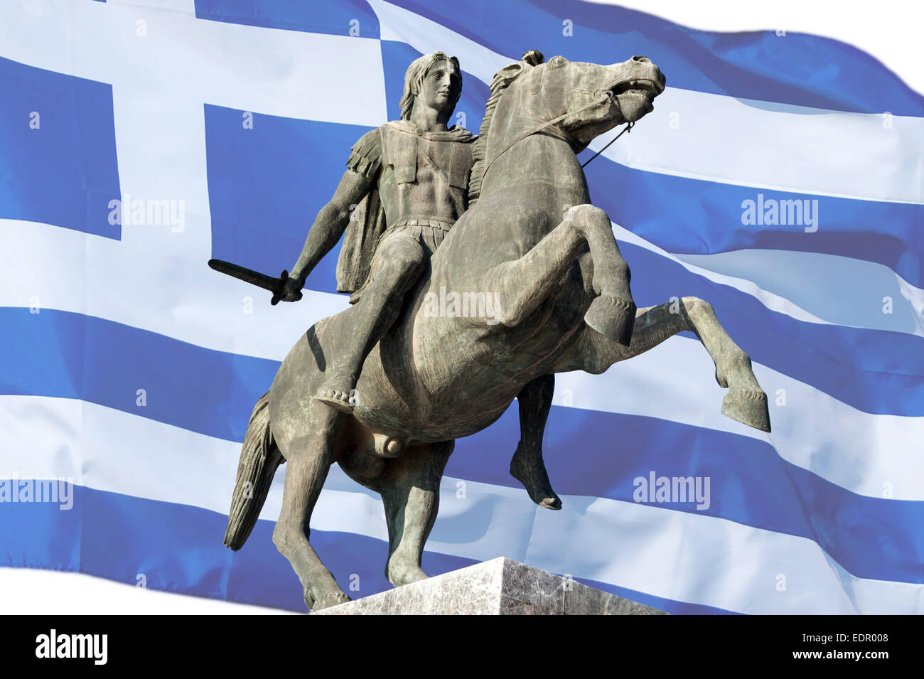 Statue of Alexander the Great at Thessaloníki city in Greece Stock ...
