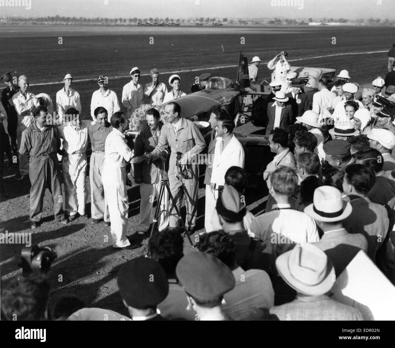 This photograph features a moment from the National Air Races, where ...