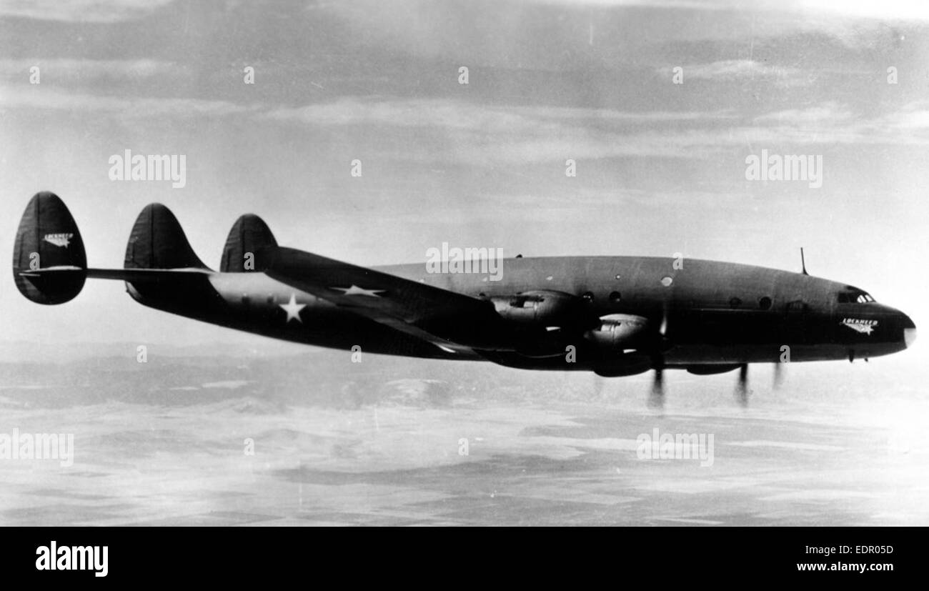The Lockheed C-69 Constellation, a military transport aircraft, is ...