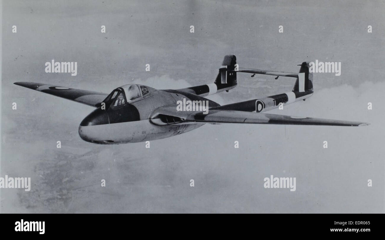 The DeHavilland Vampire, bearing the serial number 15952700758, is a ...