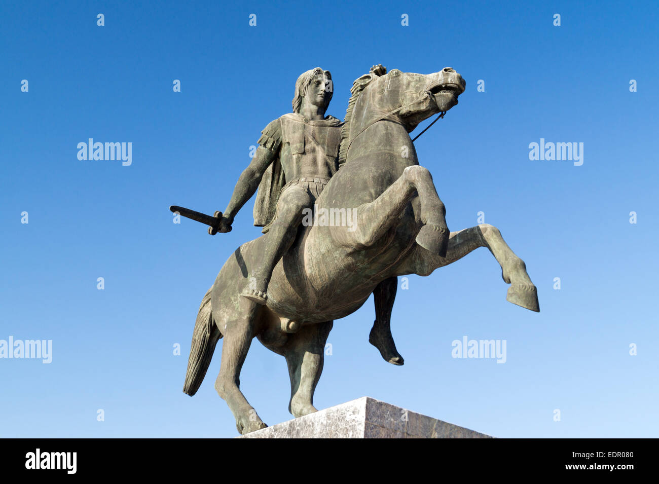 Statue of Alexander the Great at Thessaloníki city in Greece Stock ...