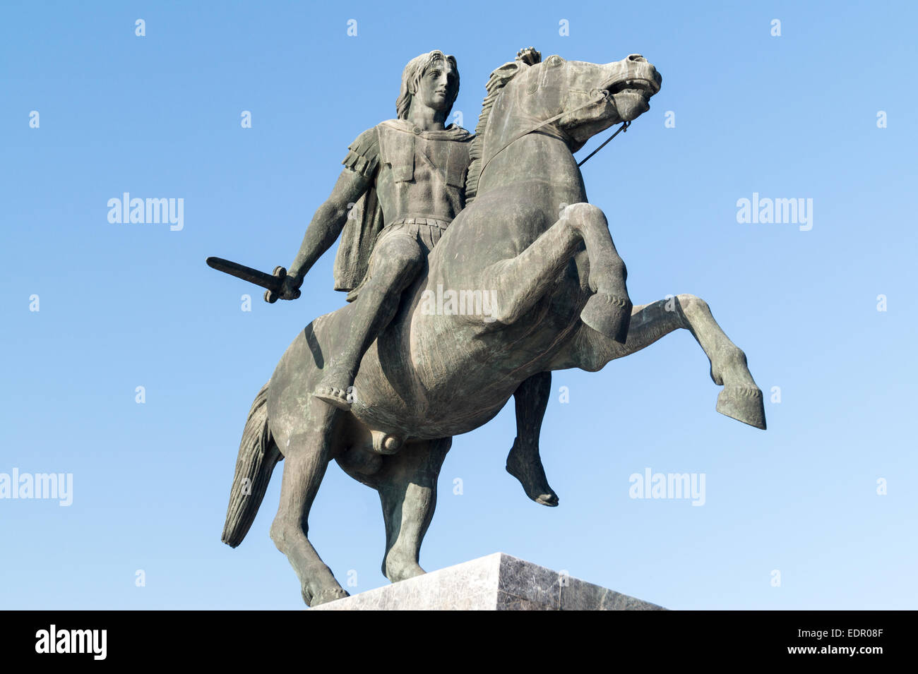 Statue of Alexander the Great at Thessaloníki city in Greece Stock ...