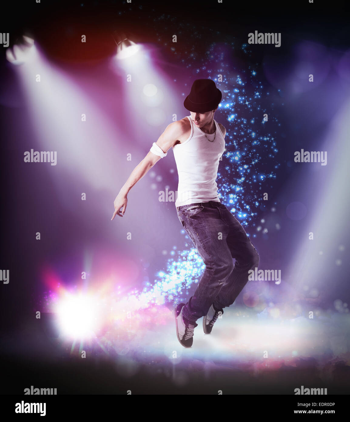 Male performer dancing on stage hi-res stock photography and images - Alamy
