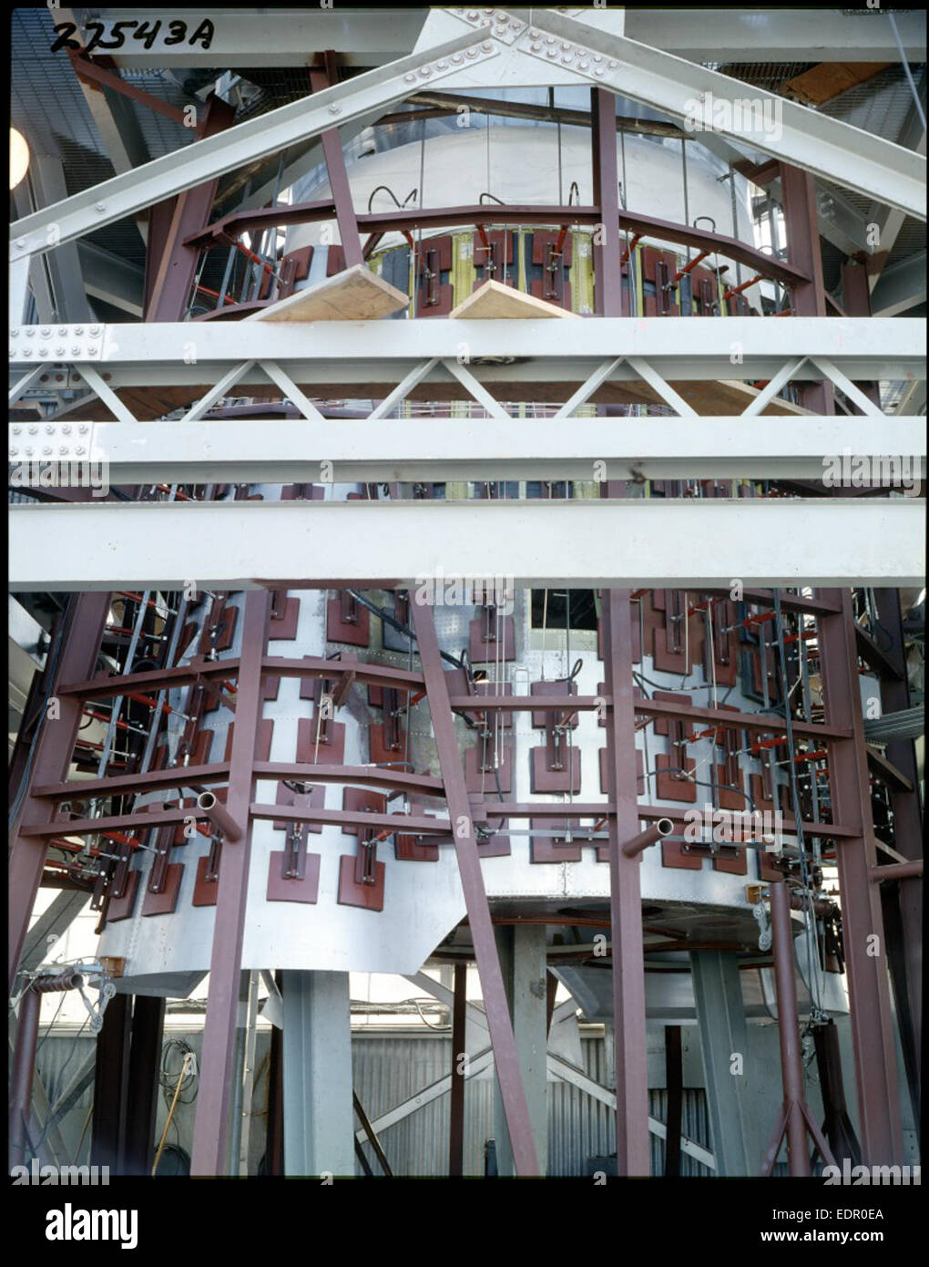 This image captures a drop test, likely conducted as part of aerospace ...