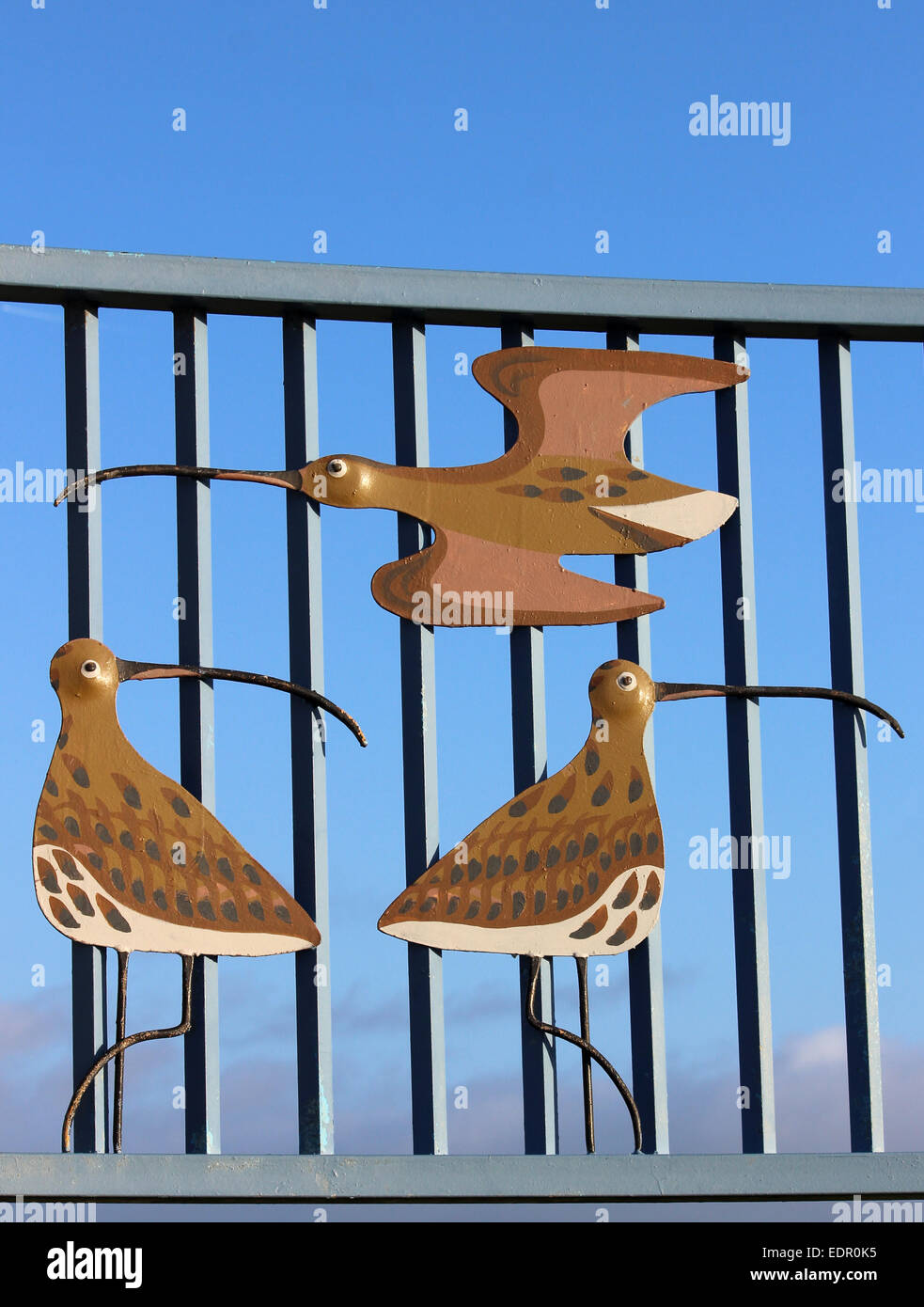 Part of the artwork for the Tern project on Morecambe promenade showing ...