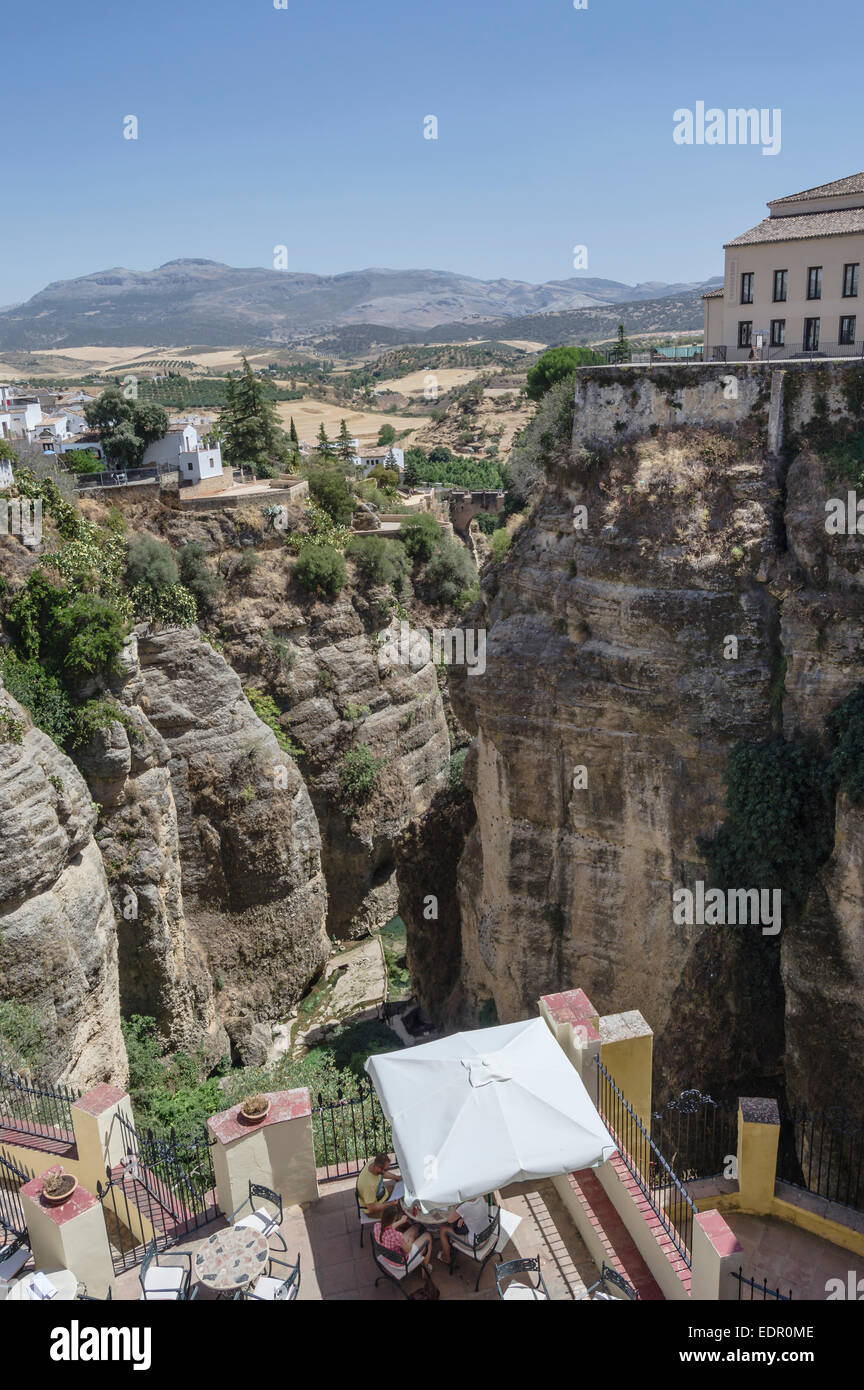 Houses on Cliff, Ronda, Spain Stock Photo - Alamy