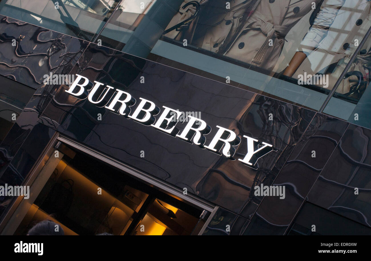 Burberry Sign Manchester Stock Photo - Alamy