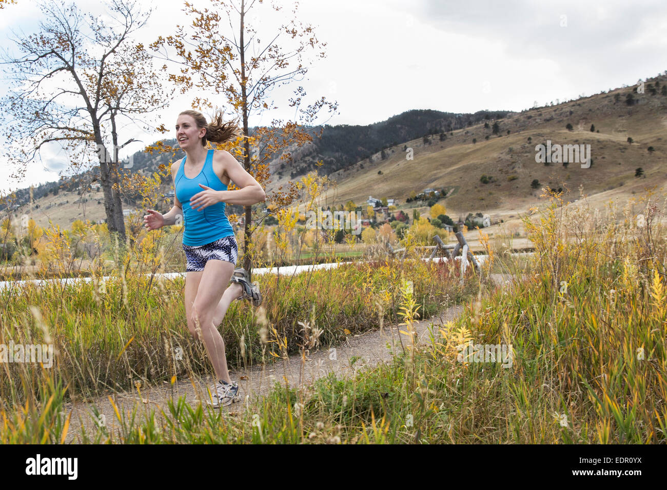 Female runner in shorts hi-res stock photography and images - Alamy