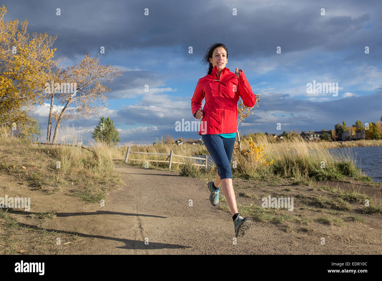 Female Runner in Colorado Stock Photo - Alamy